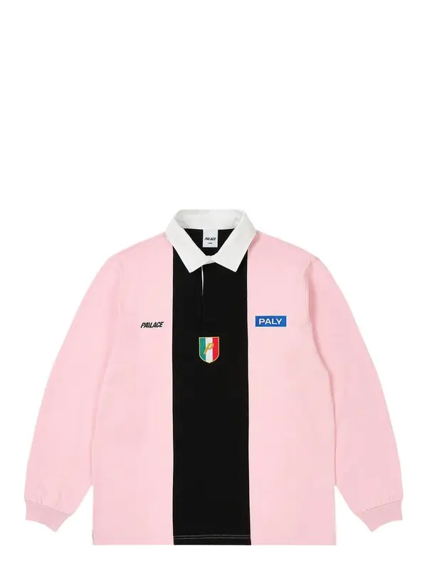PALACE Paly Rugby Shirt - Pink