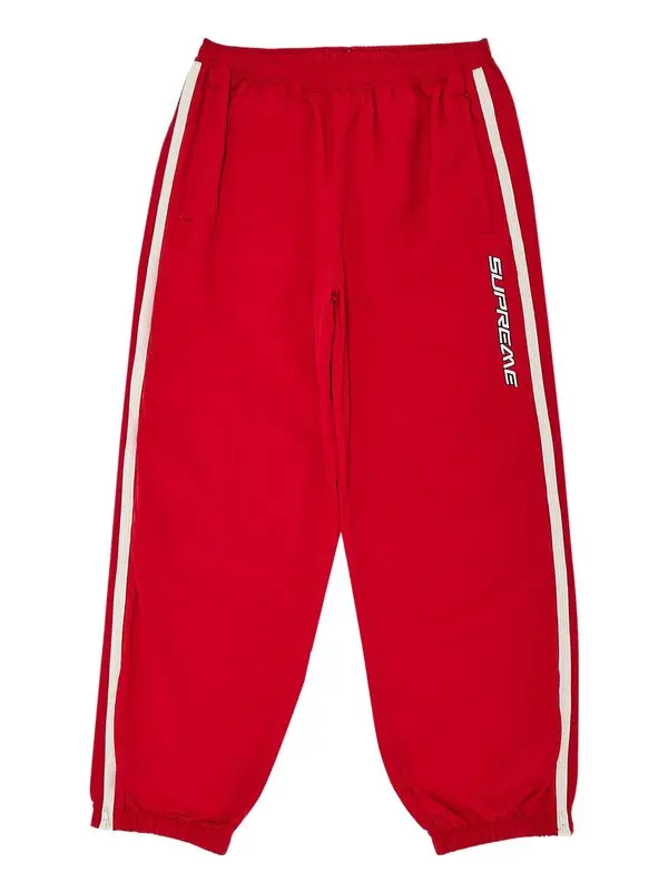 Supreme Contrast Zip Warm Up Pant - Red