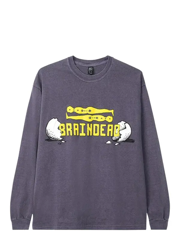 BRAIN DEAD Hatchlings Long-sleeve Tee - Purple