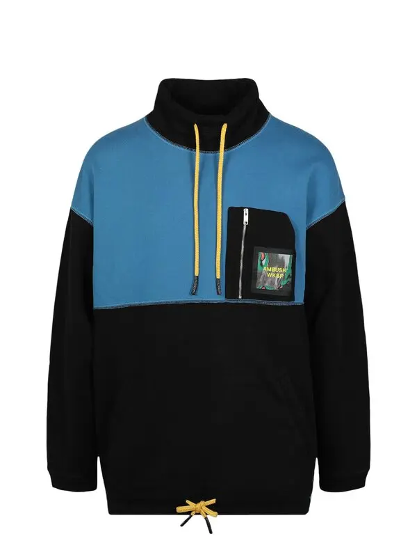 AMBUSH Two Tone Logo Patch Sweatshirt /multicolor - Black