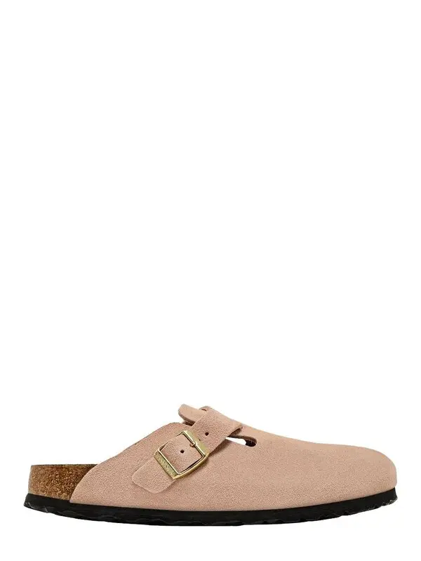 BIRKENSTOCK Boston Suede Leather Clogs - Pink