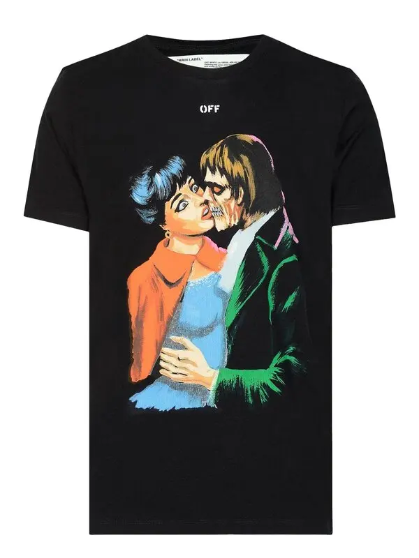 Off-White Kiss Print Crewneck T-shirt - Black