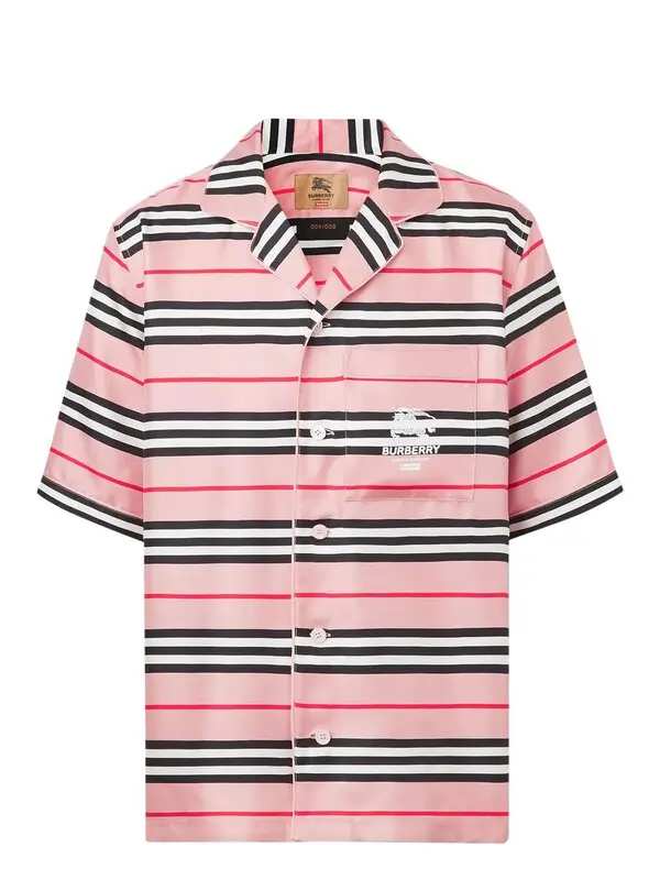 Supreme X Burberry Silk Pyjama Shirt - Tan