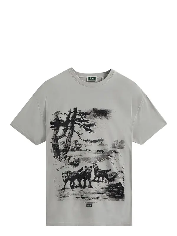 Kith For Amnh Wolves Vintage Tee - Grey