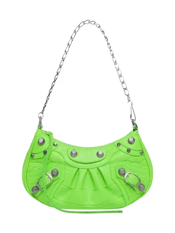 Balenciaga Le Cagole Mini Purse With Chain - Green