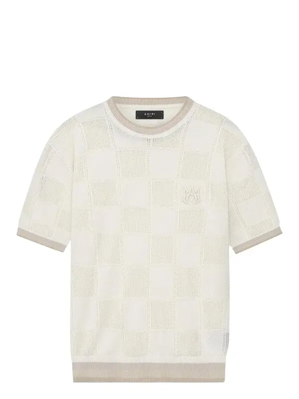 Amiri Checkered T-shirt - Tan