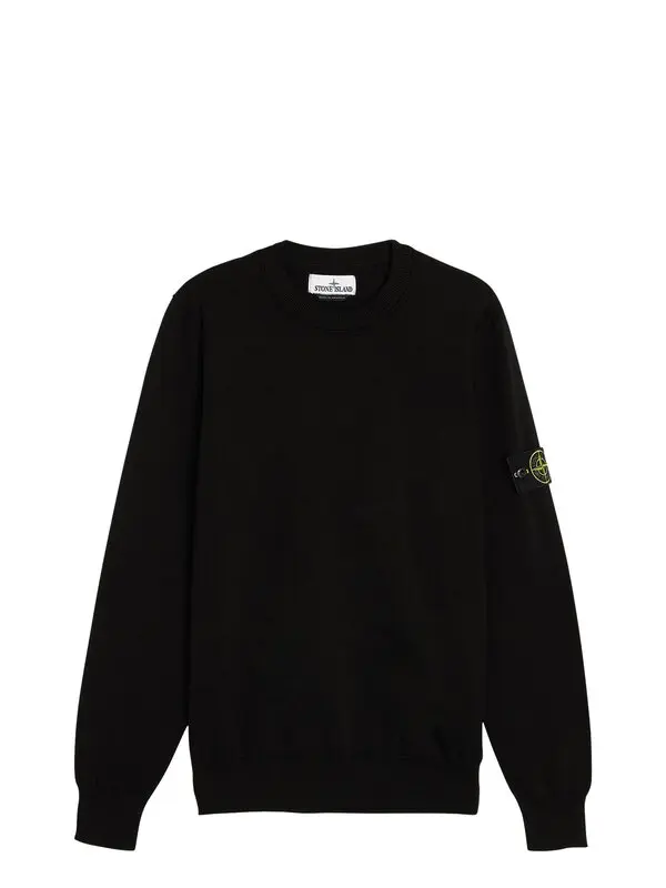 Stone Island Stocking Stitch Sweatshirt - Black