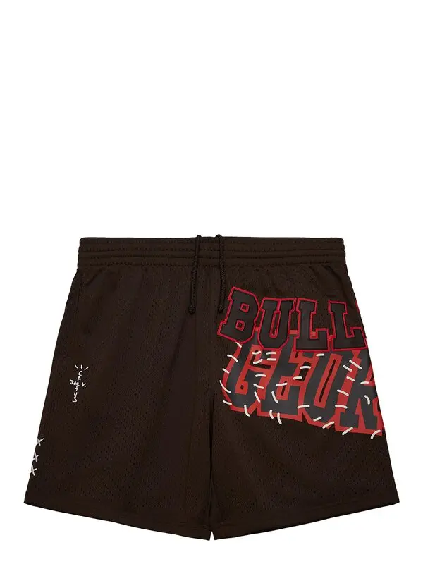 CACTUS JACK BY TRAVIS SCOTT X Mitchell & Ness University Of Georgia Shorts - Brown