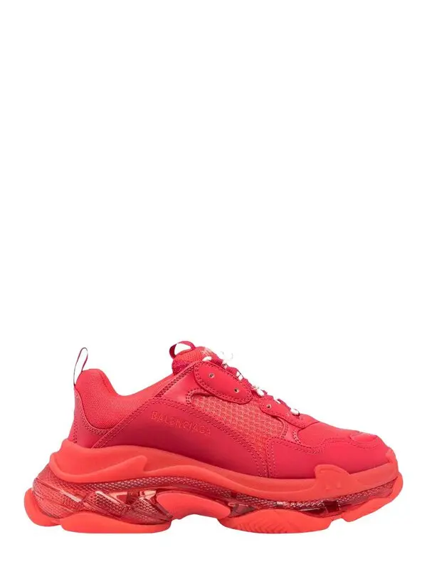 Balenciaga Triple S Sneaker With Clear Sole - Red