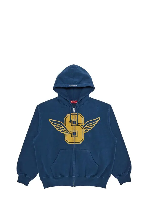 Supreme Wings Zip Up Hooded Sweatshirt - Blue