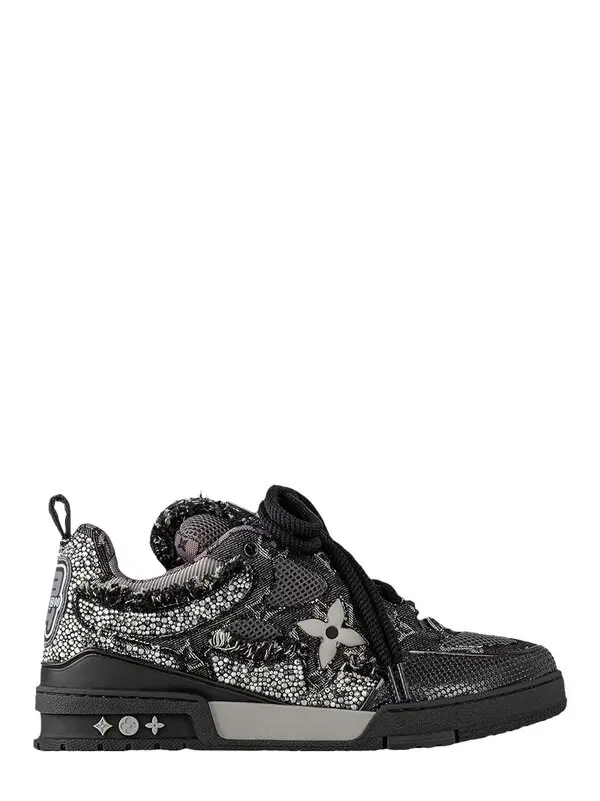 LOUIS VUITTON Swarovski Monogram Skate Sneaker - Black