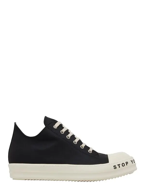 Rick Owens Low 'stop Your Breath' Sneakers - Black