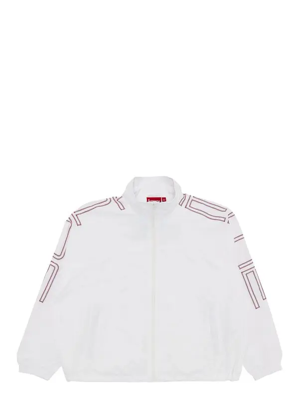 Supreme Embroidered Track Jacket - White