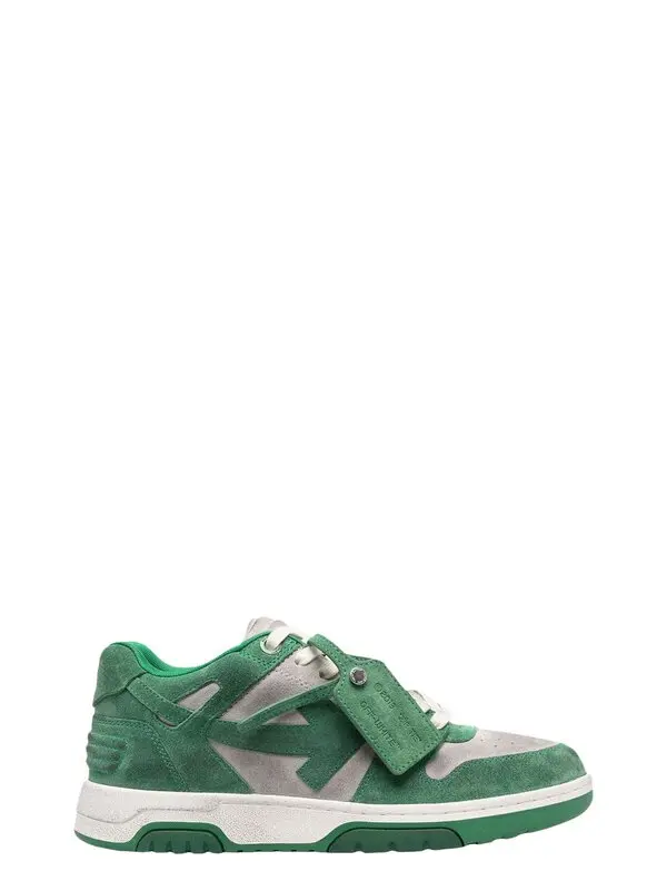 Off-White Out Of Office Vintage Suede Sneakers - Green