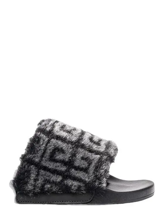 Givenchy 4g Fur Slide - Black