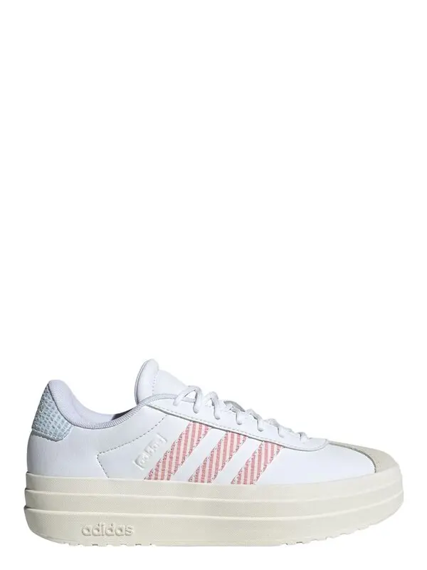 Adidas Vl Court Bold Striped Textile - White