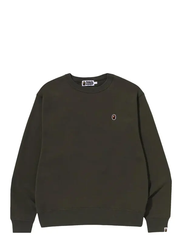 A BATHING APE Ape Head Relaxed Fit Crewneck - Green
