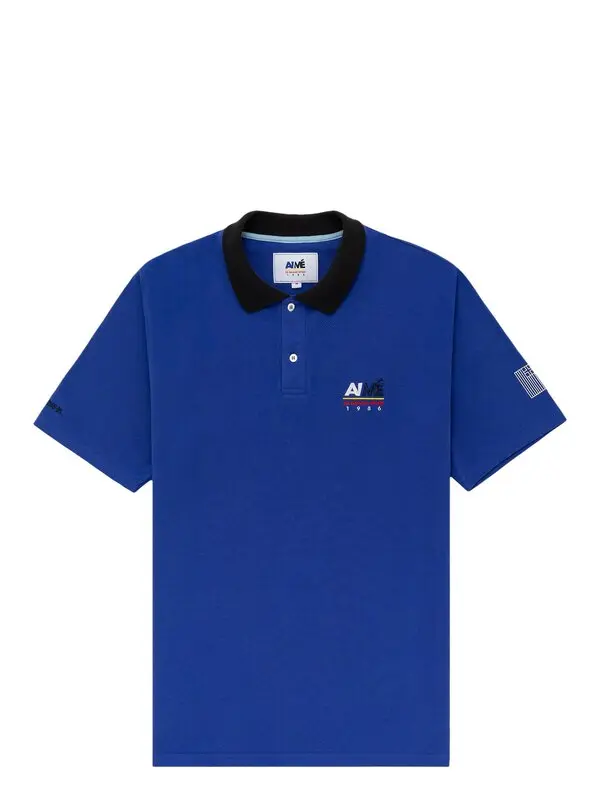 Aimé Leon Dore 38-gs Offshore Piqué Polo - Blue