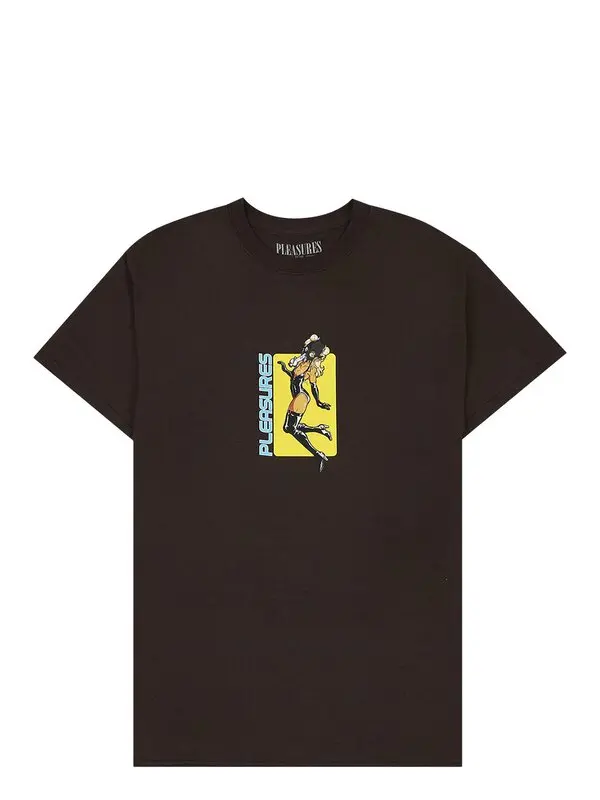 PLEASURES Baked T-shirt - Brown