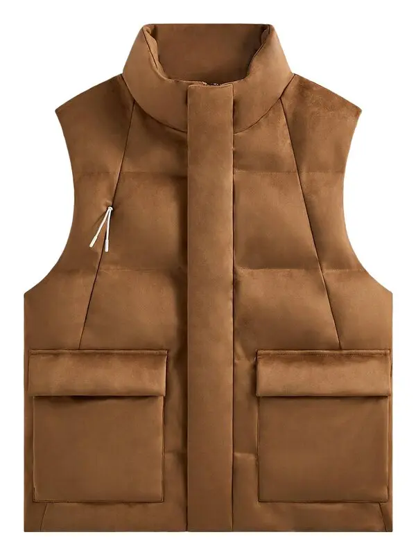 Kith Bonded Microsuede Midi Vest - Orange
