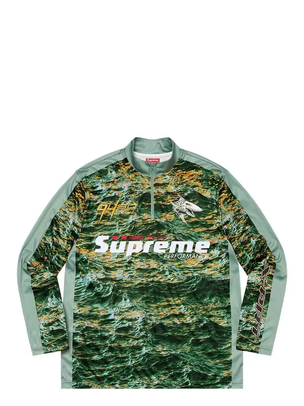 Supreme Waves Zip Pullover - Green