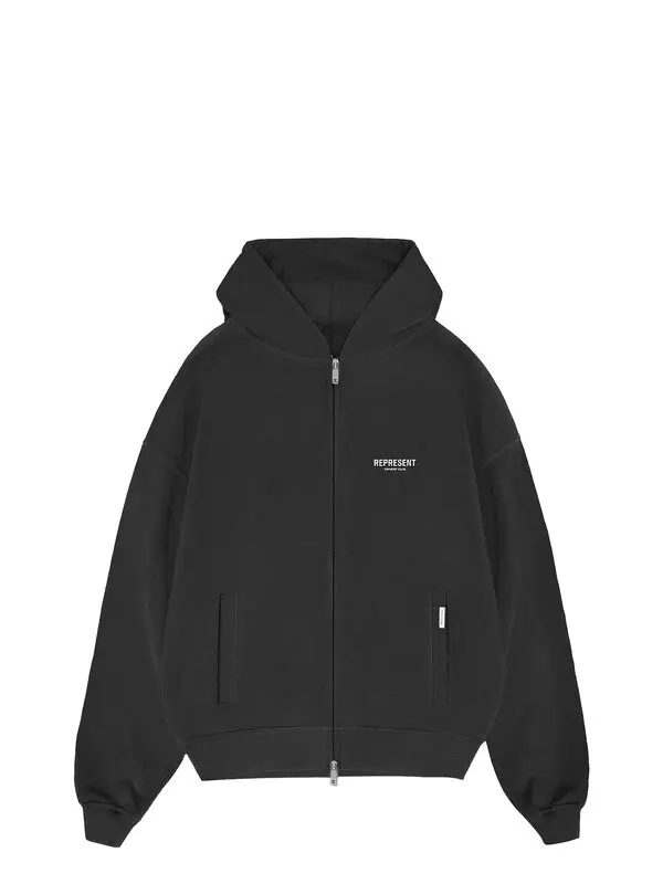 REPRESENT Owners Club Zip Hoodie - Black