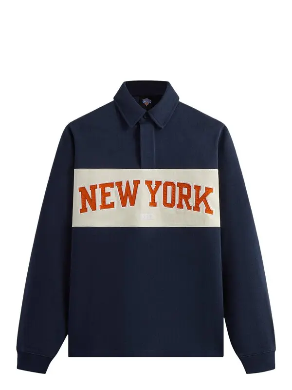 Kith For The New York Knicks Long-sleeve Rugby Shirt - Blue
