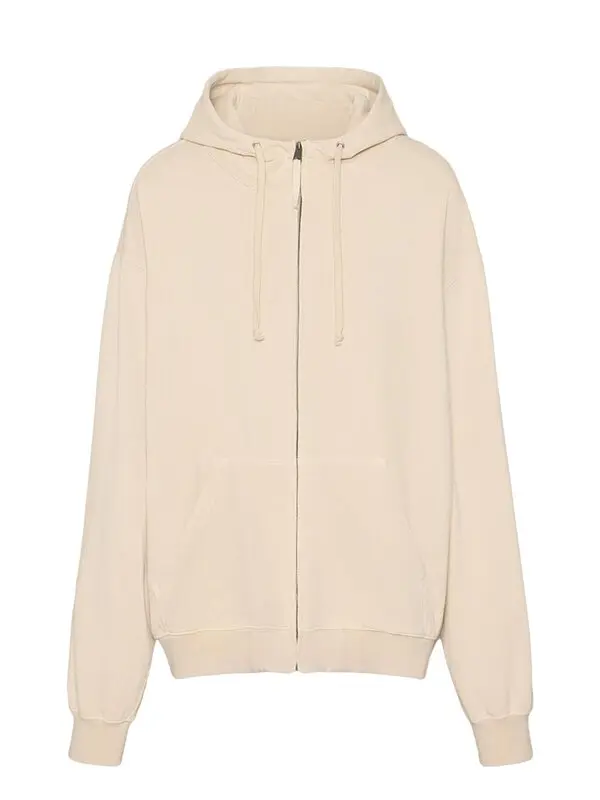 MAISON MARGIELA Zipped Drawstring Hoodie - White