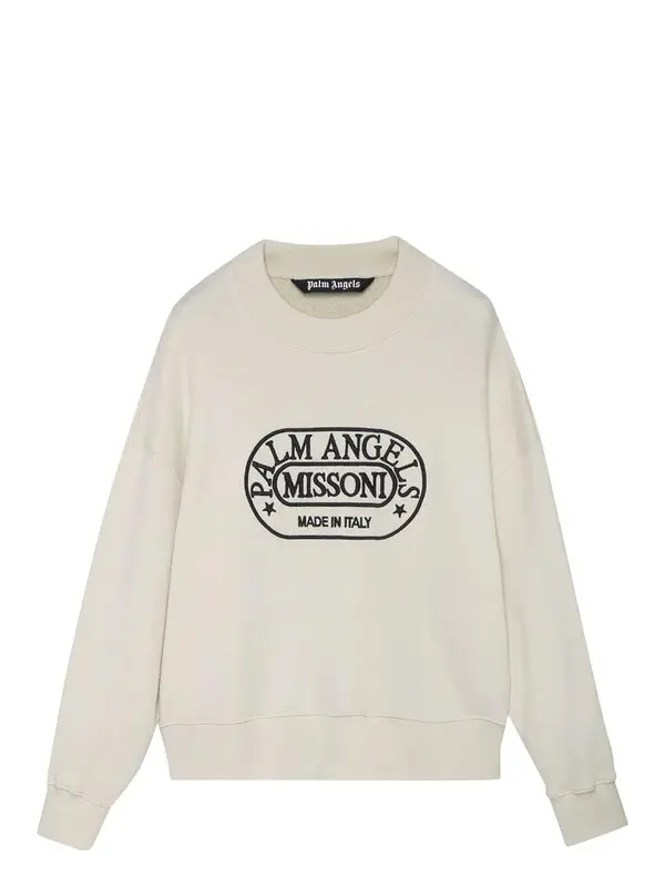 Palm Angels X Missoni Heritage Crewneck - Cream
