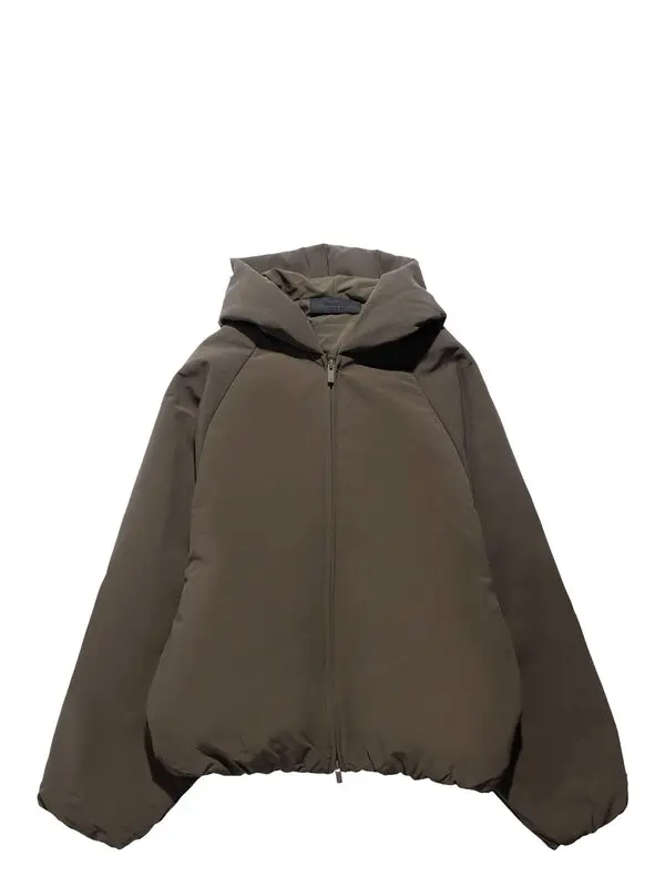 Fear Of God Military Nylon Hooded Bomber - Brown