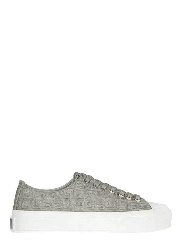 Givenchy City 4g Embroidered Sneakers - Grey