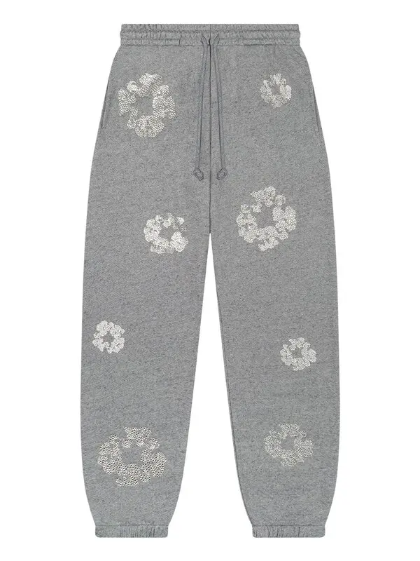 DENIM TEARS Cashmere Swarovski Cotton Wreath Sweatpants - Grey