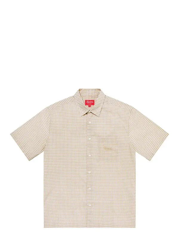 Supreme Gingham Short-sleeve Shirt - Tan