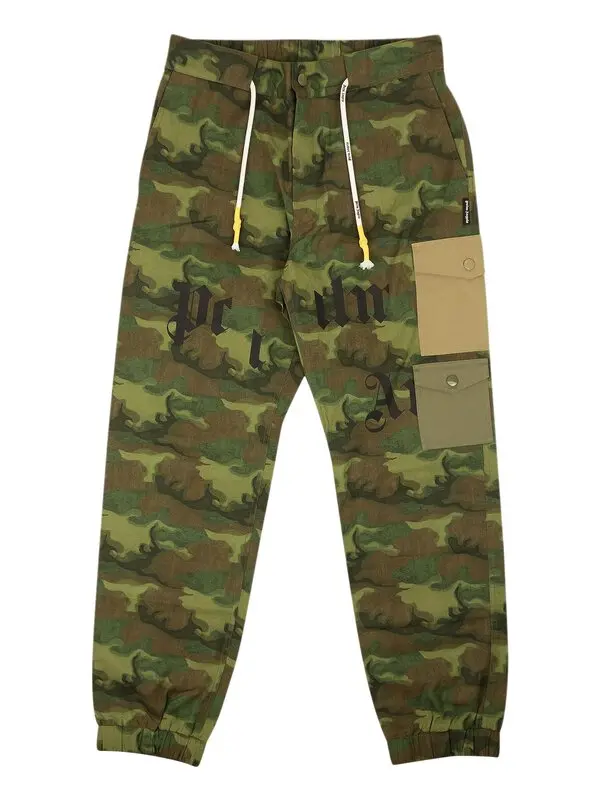 Palm Angels Camo Cargo Pants - Green