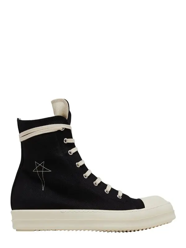 Rick Owens Fogachine Pentagram High-top Sneakers - Black