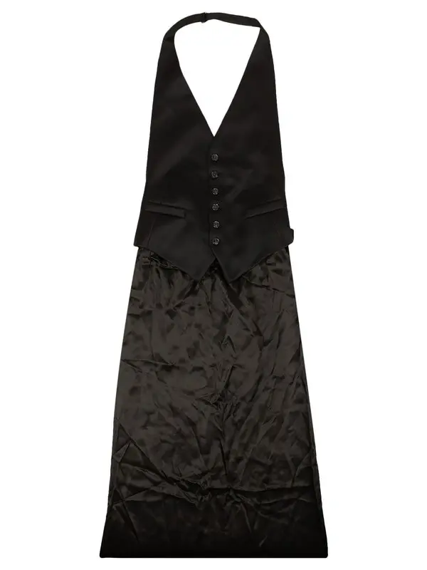MAISON MARGIELA Halter Vest Dress - Black