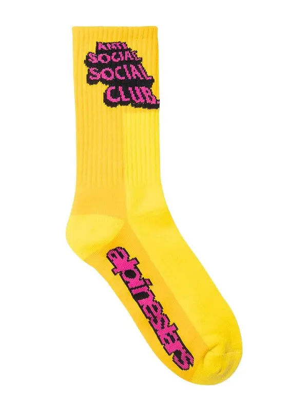 ANTI SOCIAL SOCIAL CLUB X Alpine Stars Moto Socks - Yellow