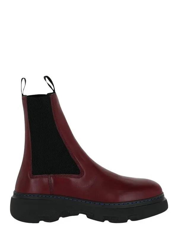 Burberry Creeper Chelsea Boots - Red