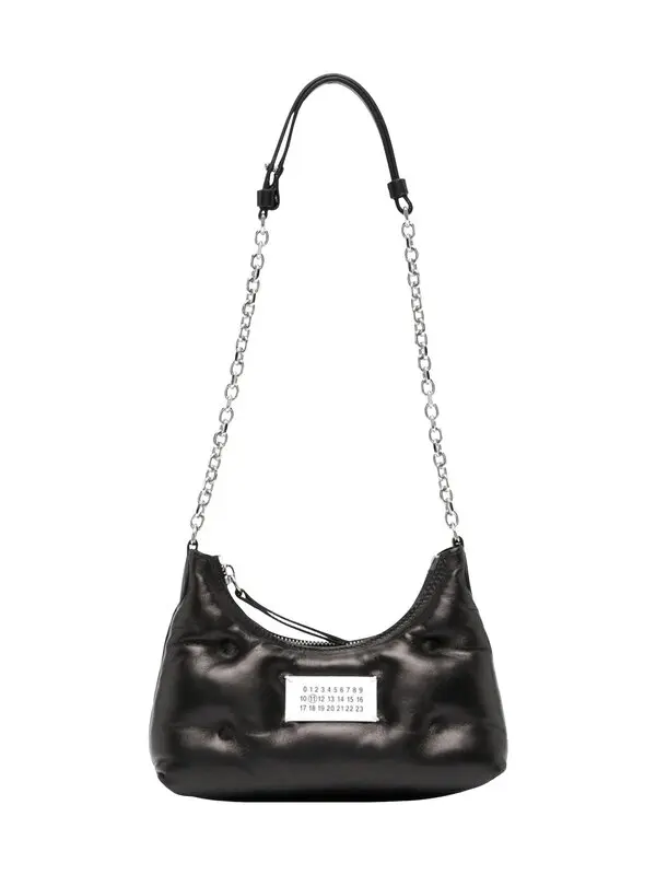 MAISON MARGIELA Quilted Nappa Glam Slam Hobo Micro Shoulder Bag - Black