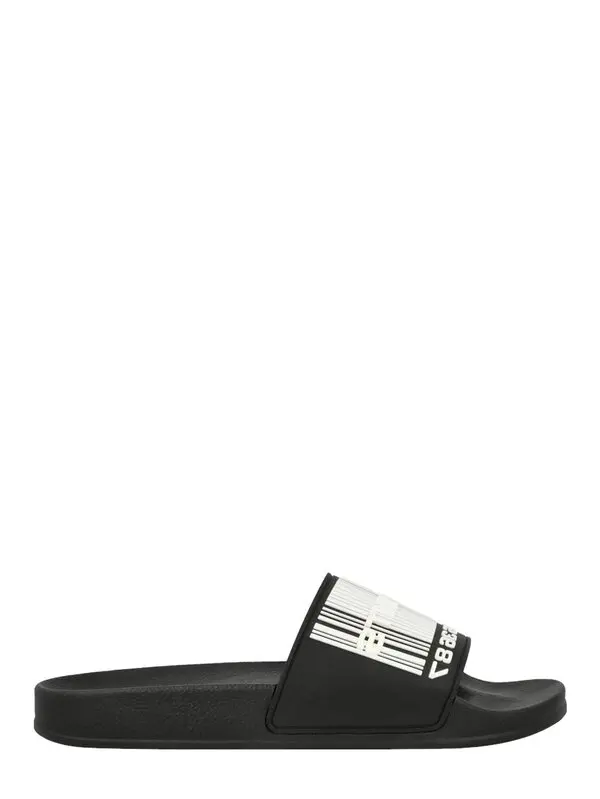 Vetements Logo Pool Slides - Black