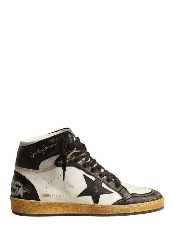 GOLDEN GOOSE Sky Star High Top Sneakers - White