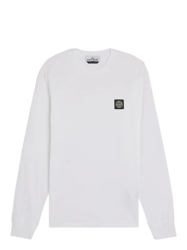 Stone Island Compass Patch Logo Long-sleeve T-shirt - White