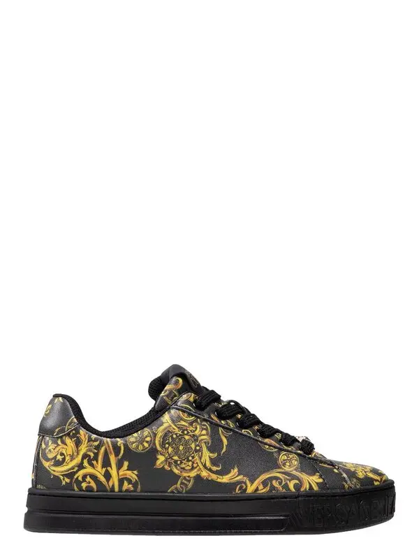 Versace Court 88 Baroque Print Sneakers - Black