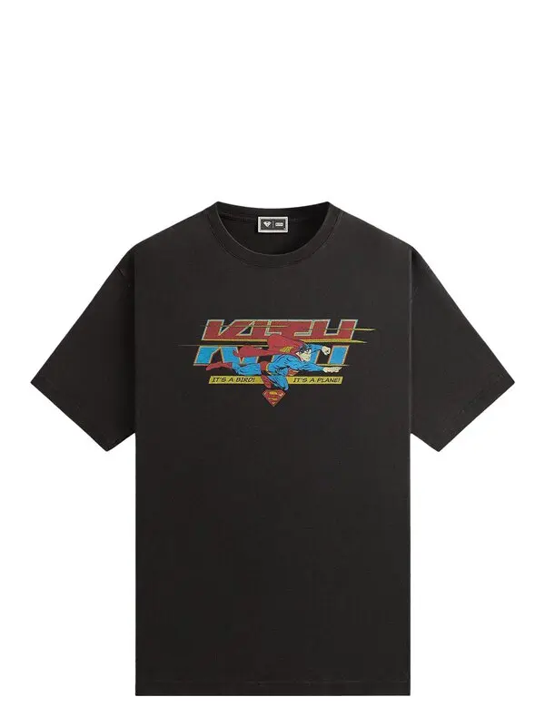 Kith X Superman It's A Bird Vintage Tee - Black