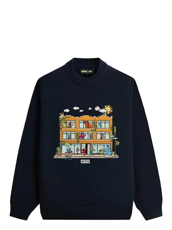 Kith X Sesame Street Lafayette Crewneck Sweater - Blue