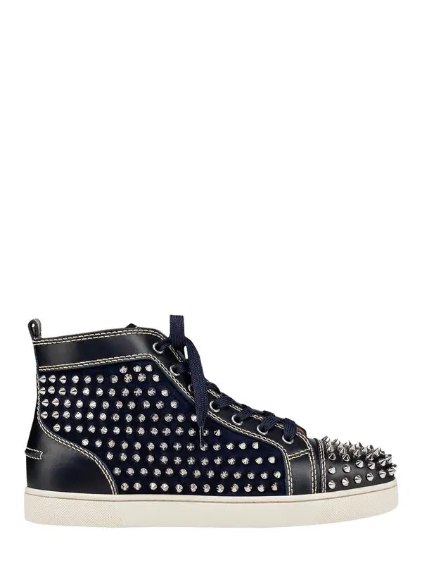 CHRISTIAN LOUBOUTIN Louis Flat Calf Spikes - Blue