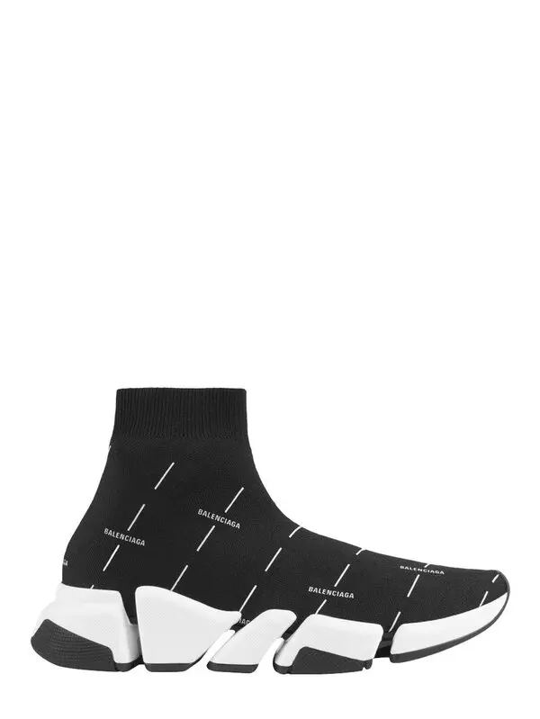 Balenciaga Speed 2.0 Logo Sneakers - Black