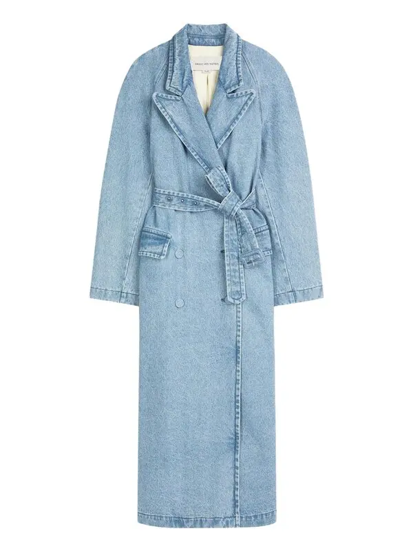 Dries Van Noten Loose Fit Denim Coat - Blue
