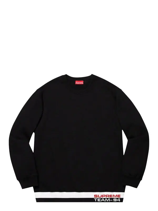 Supreme Ribbed Stripe Crewneck - Black