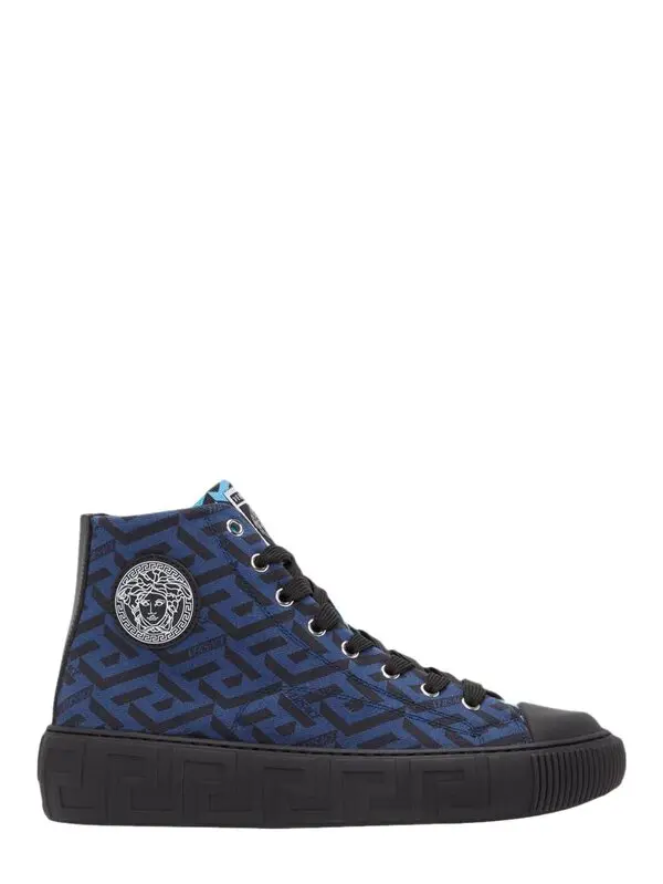 Versace Medusa Greca High-top Sneakers - Blue